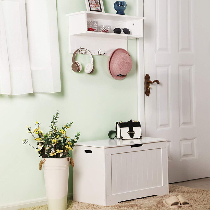 Latitude Run® Solid Wood Flip Top Storage Bench Wayfair